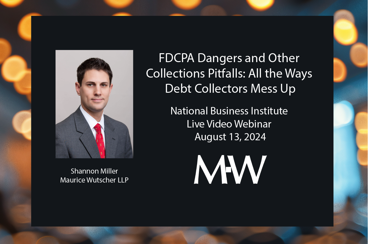 Maurice Wutscher Attorney Shannon Miller to Present at NBI Live Webinar ...