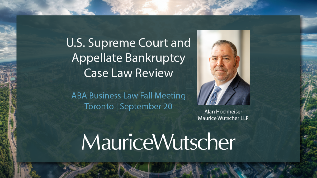 Maurice Wutscher’s Alan Hochheiser to Review Supreme Court and ...